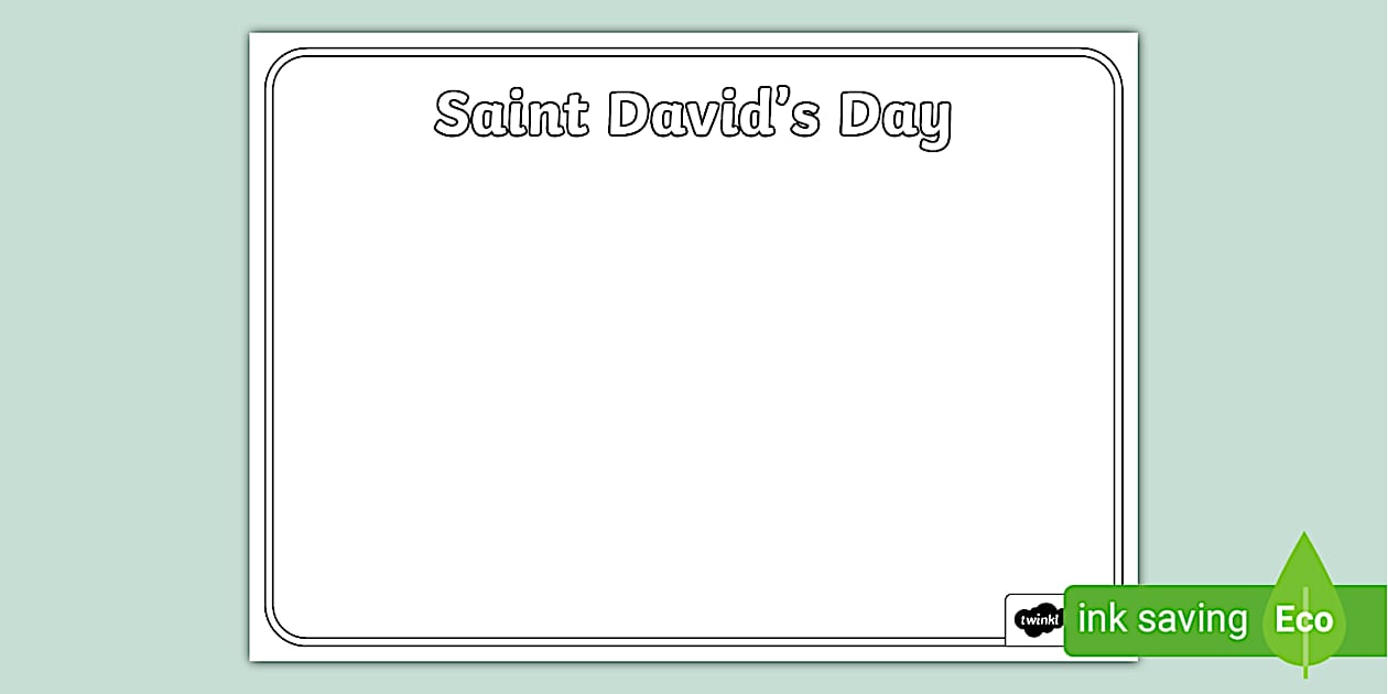 Create a Saint David's Day Poster Activity (teacher made)