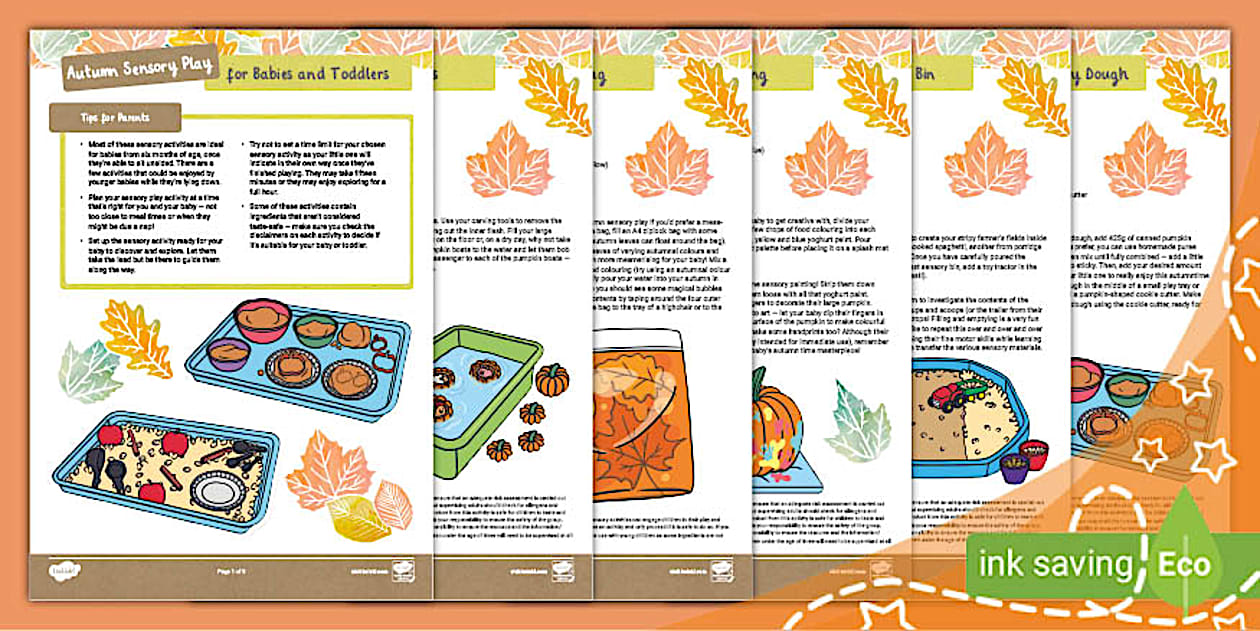 Autumn Sensory Play for Babies (teacher made) - Twinkl
