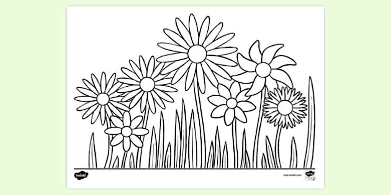 Floral Colouring Page | Colouring Sheets (teacher made)