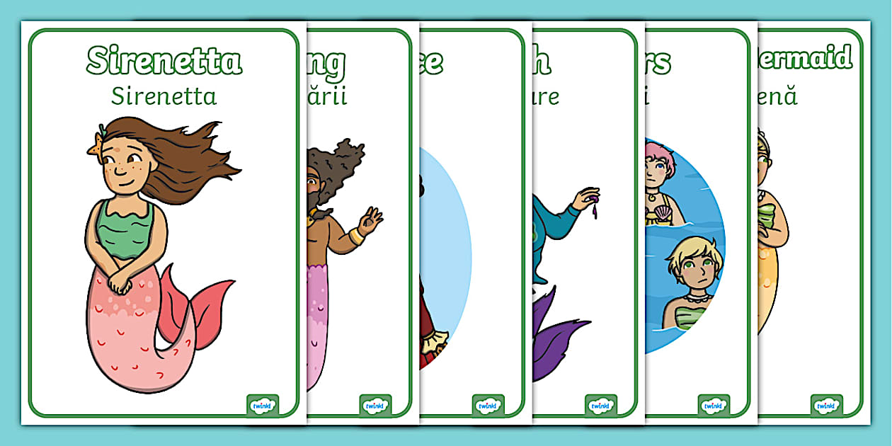 The Little Mermaid Display Posters Romanian Translation - mermaid