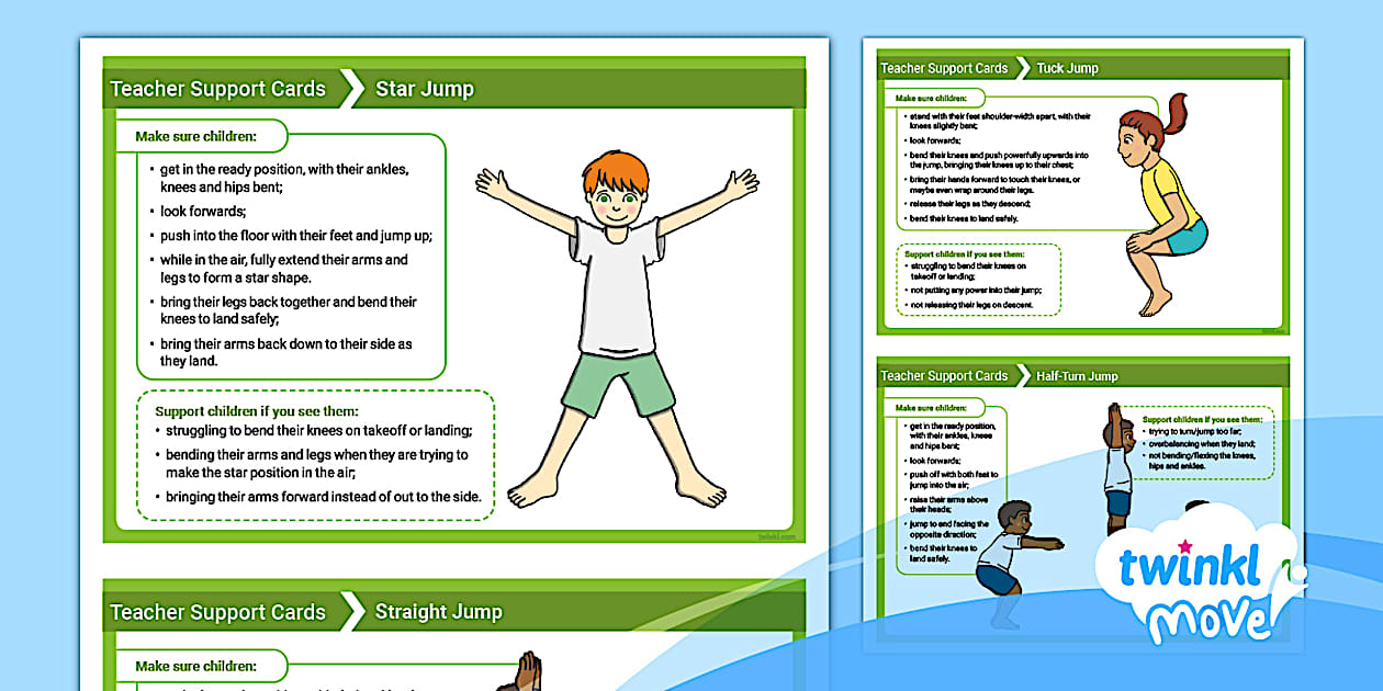 👉 Reception PE I Gymnastics Support Cards I Jumping Jacks