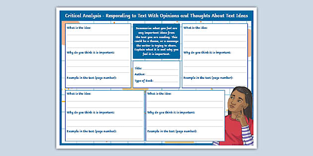 Critical Analysis Phase 2 Year 5 (teacher made) - Twinkl