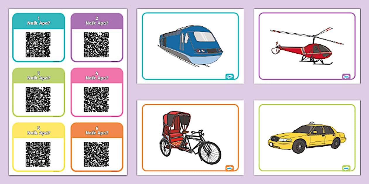 QR Code Hunt - Indonesian Transport (teacher made) - Twinkl