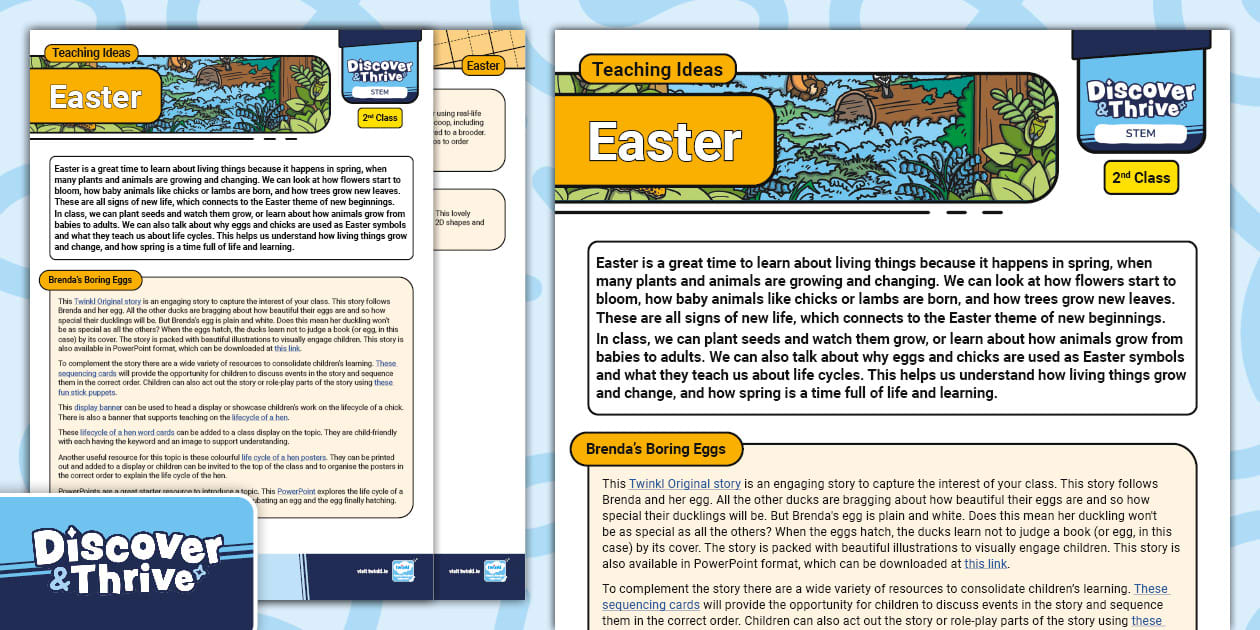 Easter (Living Things) Teaching Ideas 2nd Class