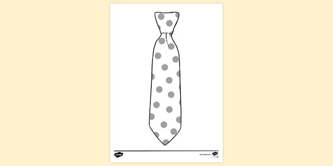 Tie Colouring Page Print | Colouring Sheets (Teacher-Made)