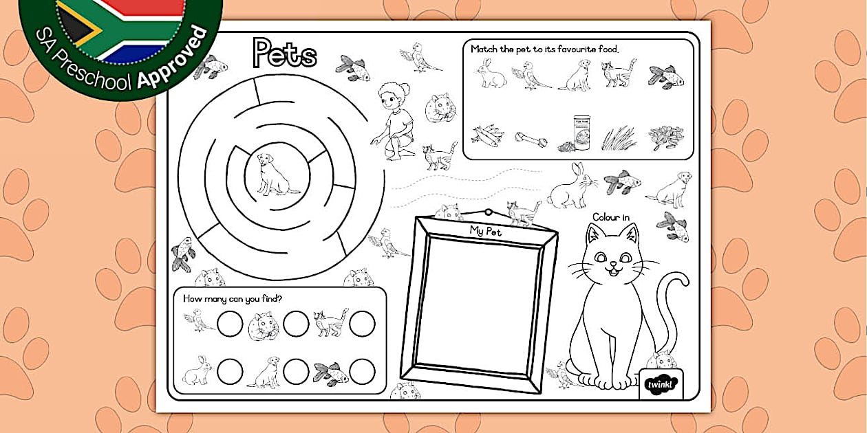 Pets: Activity Mat (teacher made) - Twinkl