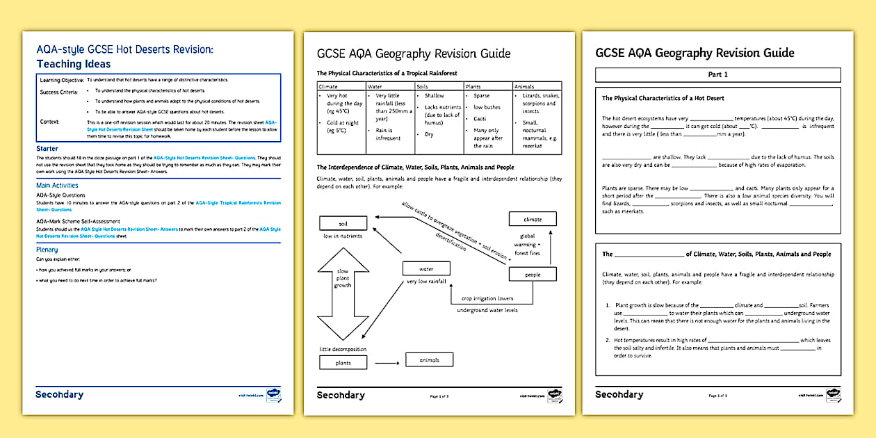 AQA-Style Hot Desert Environment | GCSE | Beyond - Twinkl