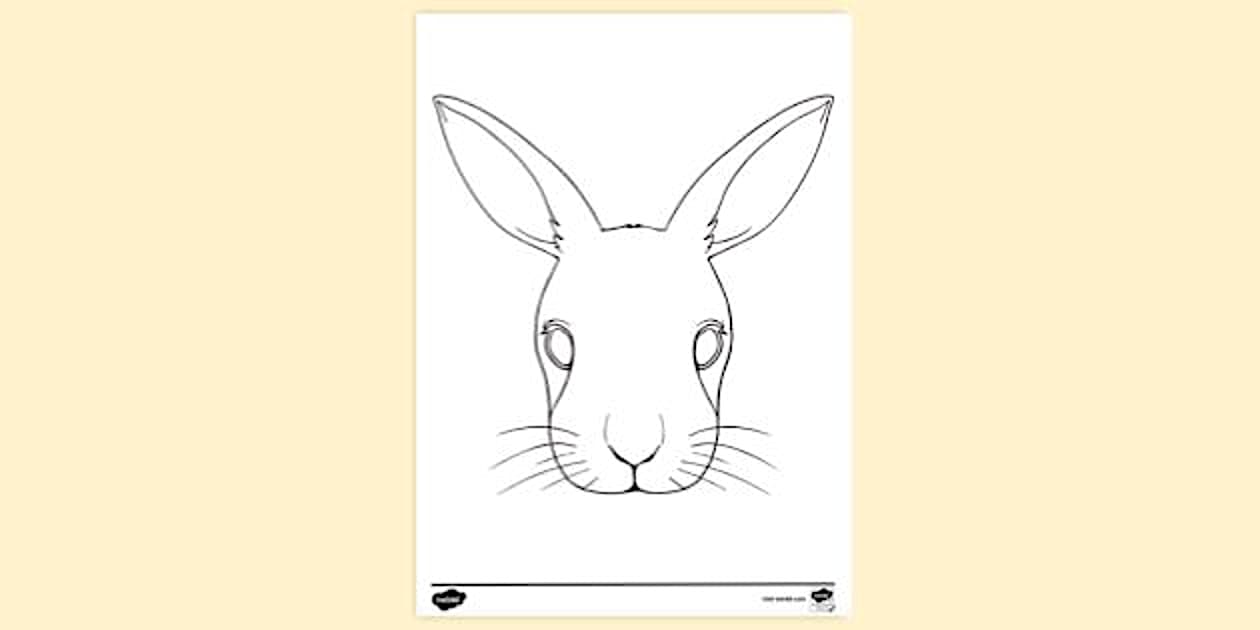 Rabbit Role Play Mask Colouring Sheet | Colouring Sheets