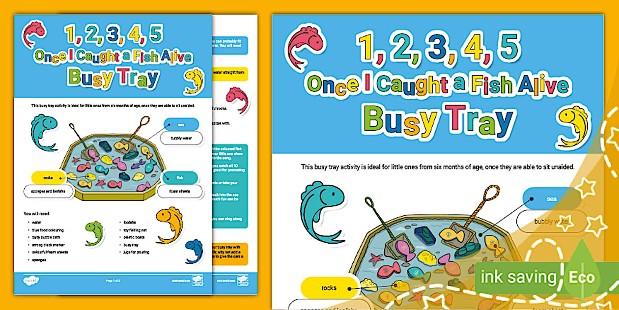 Once I Caught a Fish Alive: Nursery-Themed Busy Tray