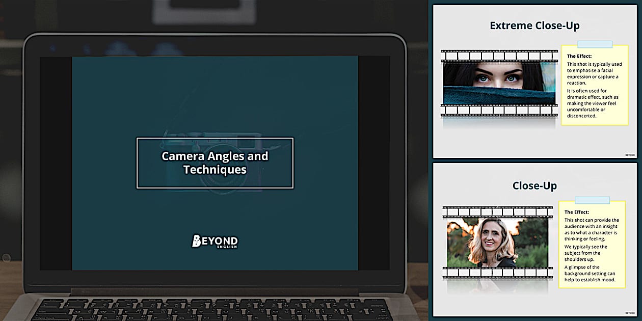 Camera Angles and Techniques PowerPoint (teacher made)