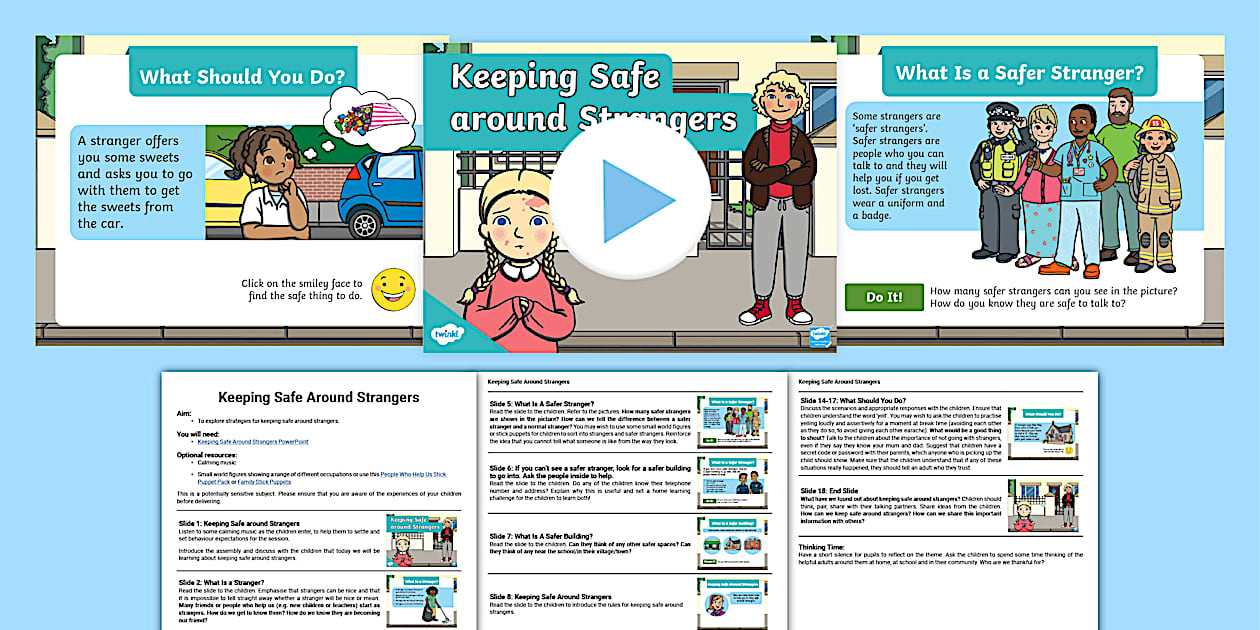 Keeping Safe Around Strangers Assembly Pack - Twinkl