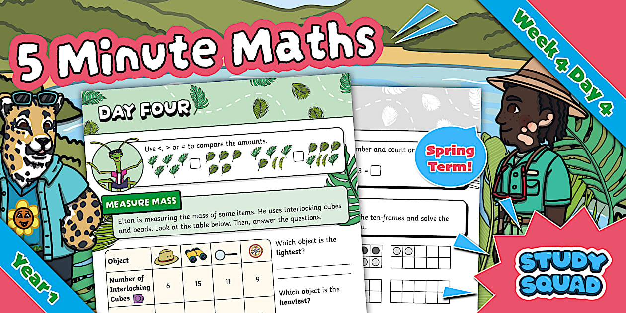 👉 Study Squad 5 Minute Maths - Year 1 Spring - Week 4 Day 4