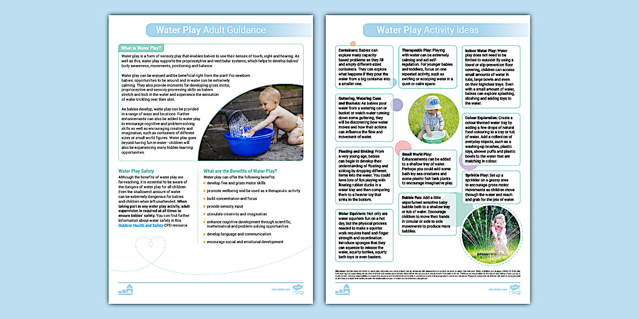 Baby Room Activities: Water Play Adult Guidance and Ideas