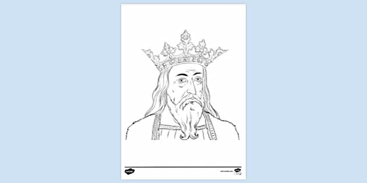 Edward III Colouring Sheet (Teacher-Made) - Twinkl
