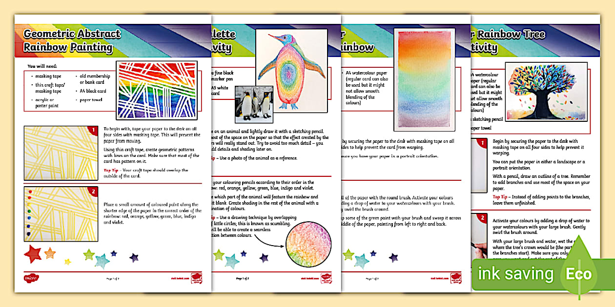KS2 Rainbow Painting Activity Pack (teacher made) - Twinkl