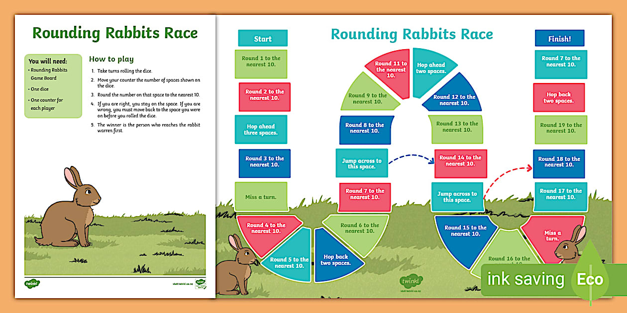 Stage 3 Rounding Rabbits Race (Teacher-Made) - Twinkl