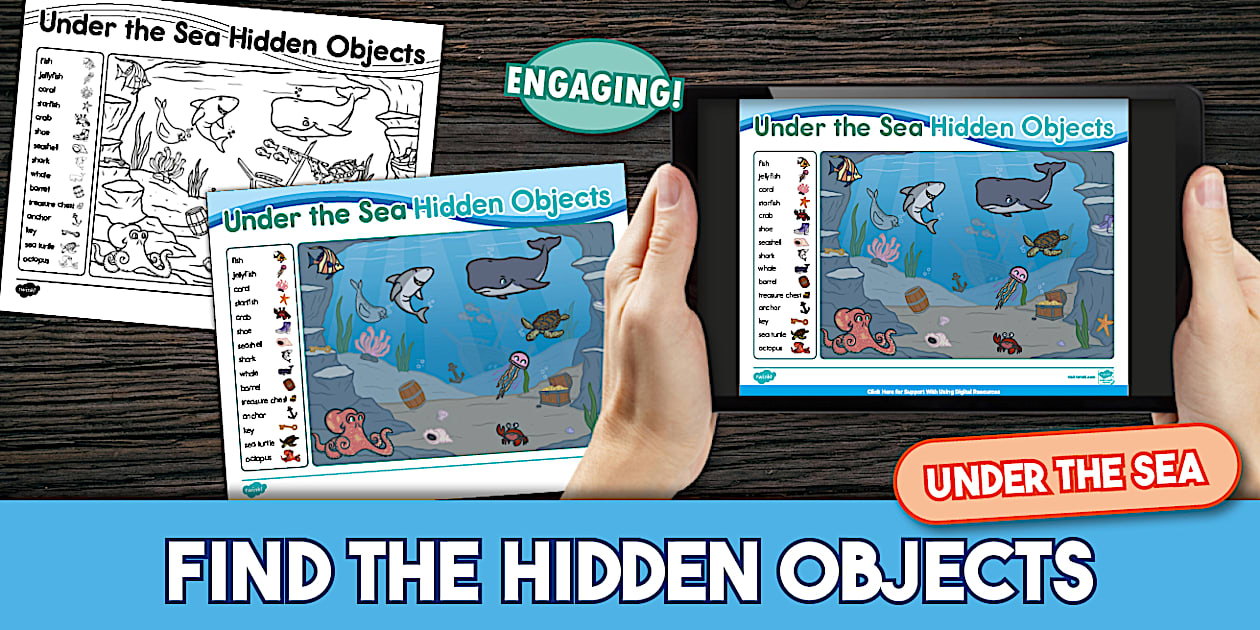 Under the Sea Hidden Objects Activity (teacher made)