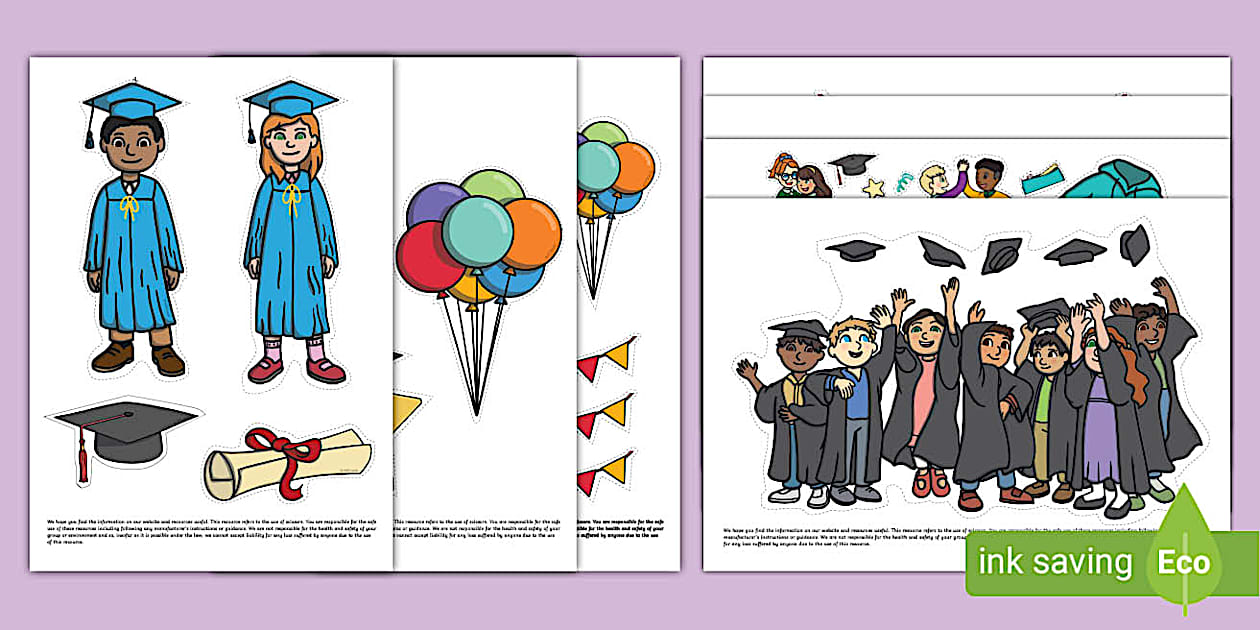 Graduation Cut Outs (teacher made) - Twinkl