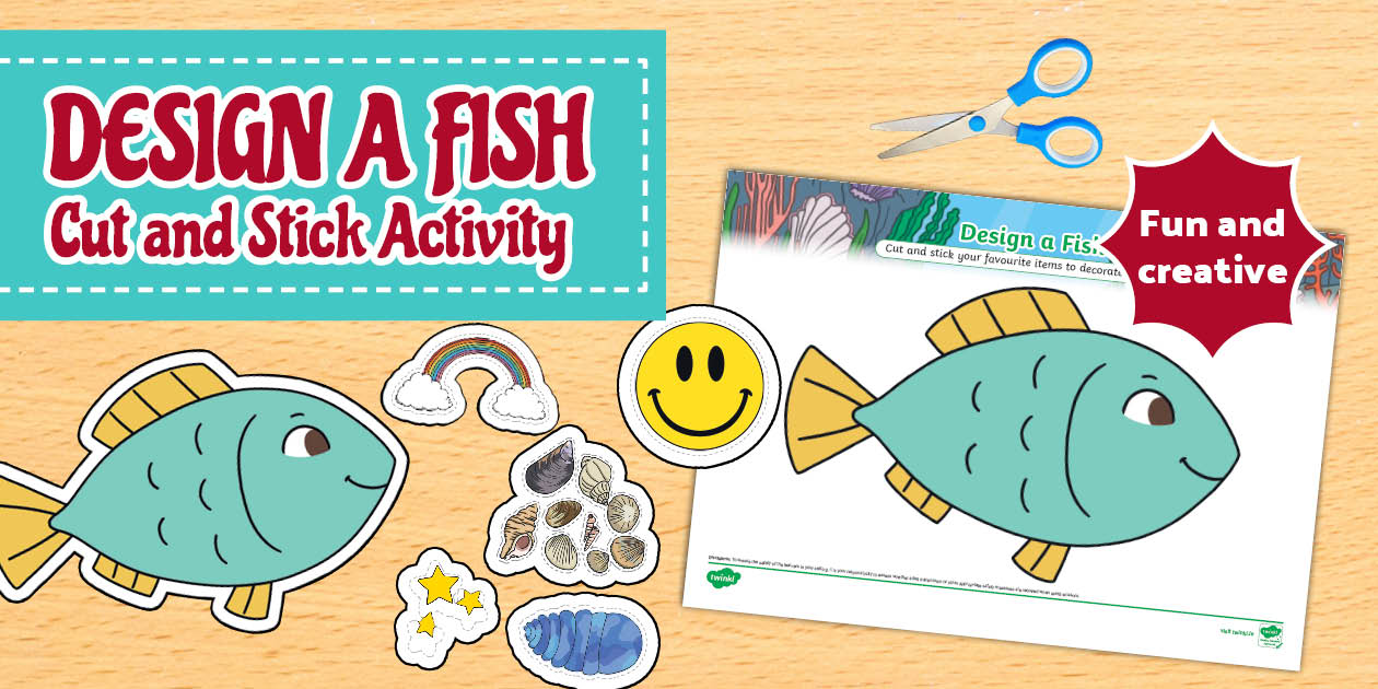* NEW * Design a Fish Cut and Stick Activity