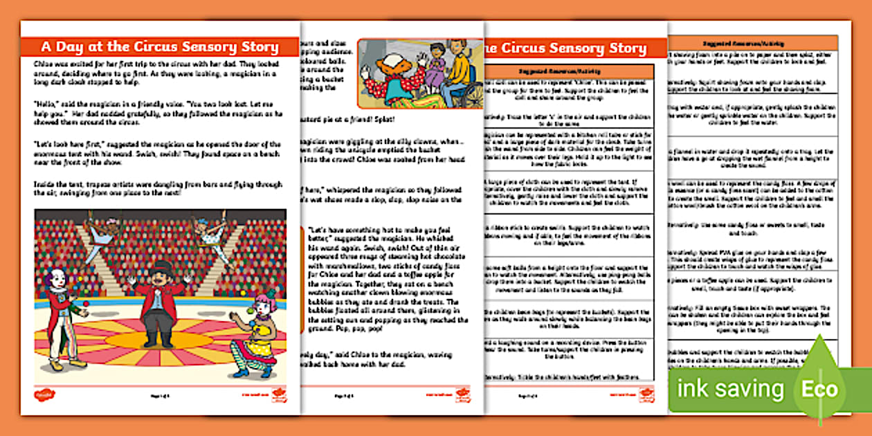 A Day at the Circus Sensory Story (teacher made) - Twinkl