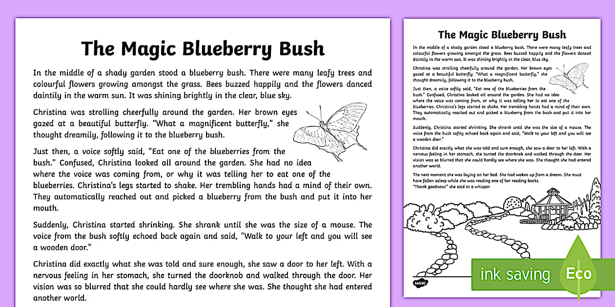 The Magic Blueberry Bush – Short Story Examples – Twinkl