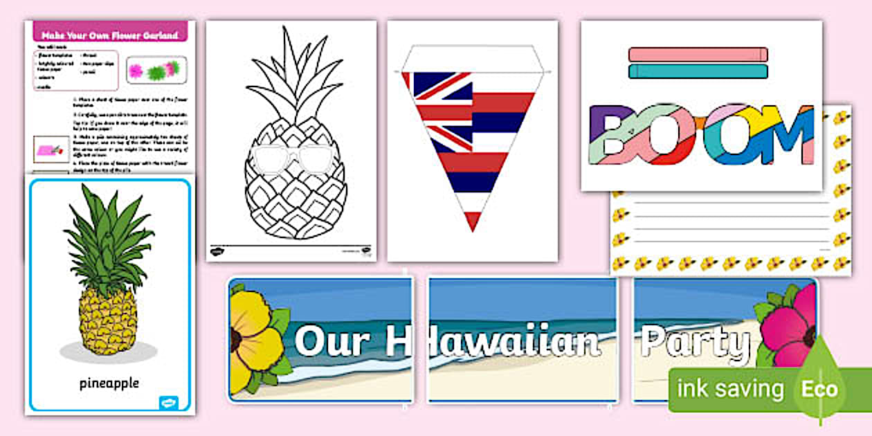 Hawaiian Party Pack (teacher made) - Twinkl