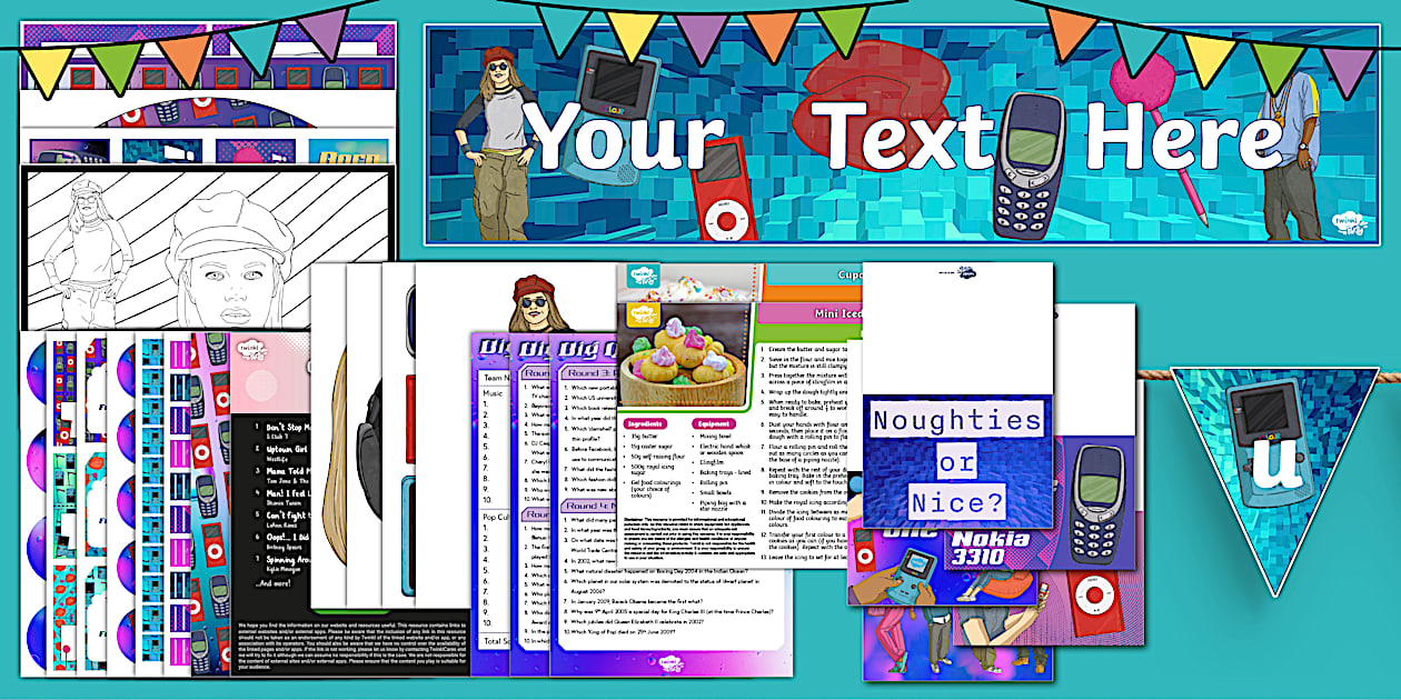 00s Party Pack | Twinkl Party (teacher made) - Twinkl
