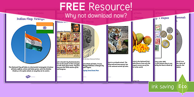 FREE! - National Symbols of India (Age group 8-12)