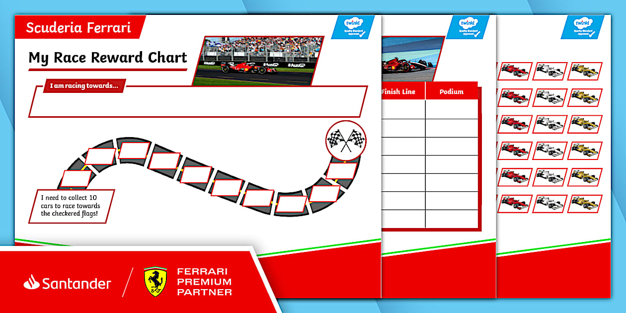 FREE! - Scuderia Ferrari F1: Racing Track Reward Charts