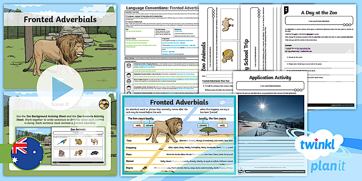 Year 4 Language Conventions Fronted Adverbials Lesson