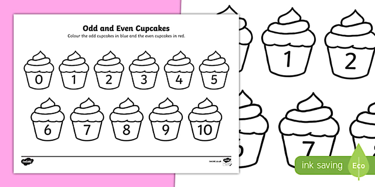 Odd and Even Cupcakes Worksheet / Worksheet, worksheet
