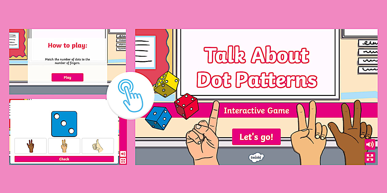 👉 EYFS Talk About Dot Patterns Interactive Subitising Game