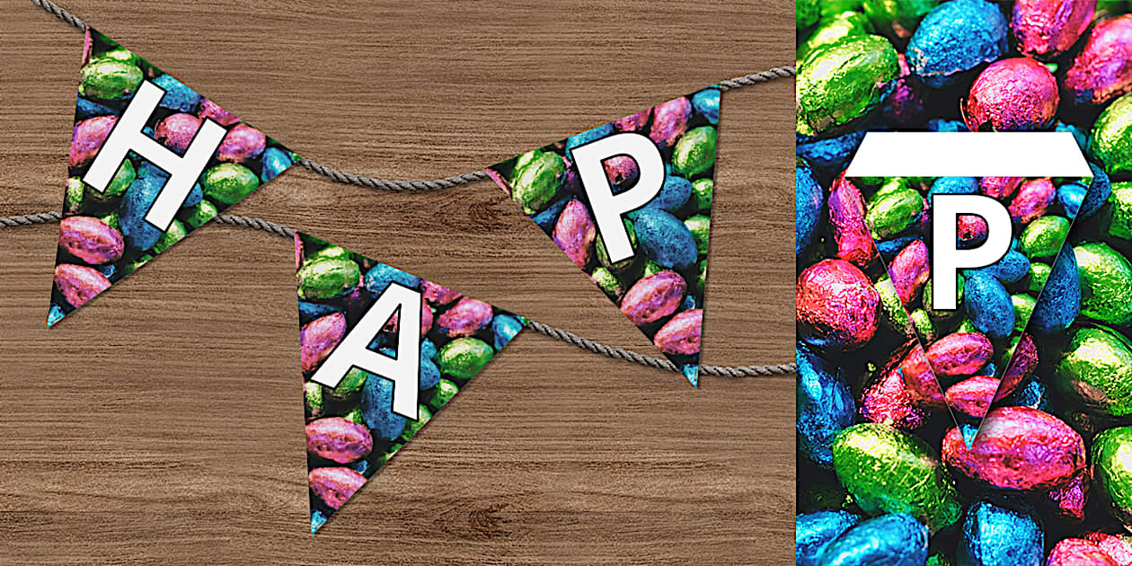 Happy Easter Bunting (teacher made) - Twinkl