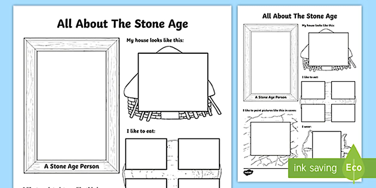 Editable All About The Stone Age Worksheet (teacher made)