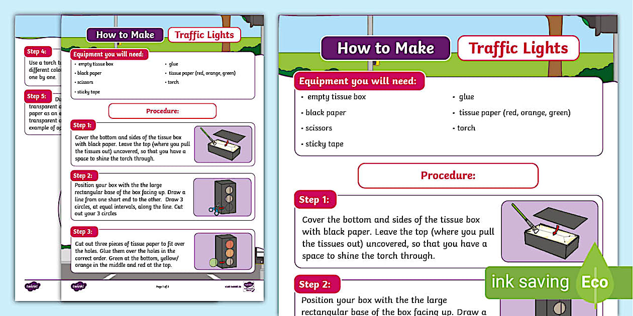How to Make Traffic Lights. (teacher made) - Twinkl