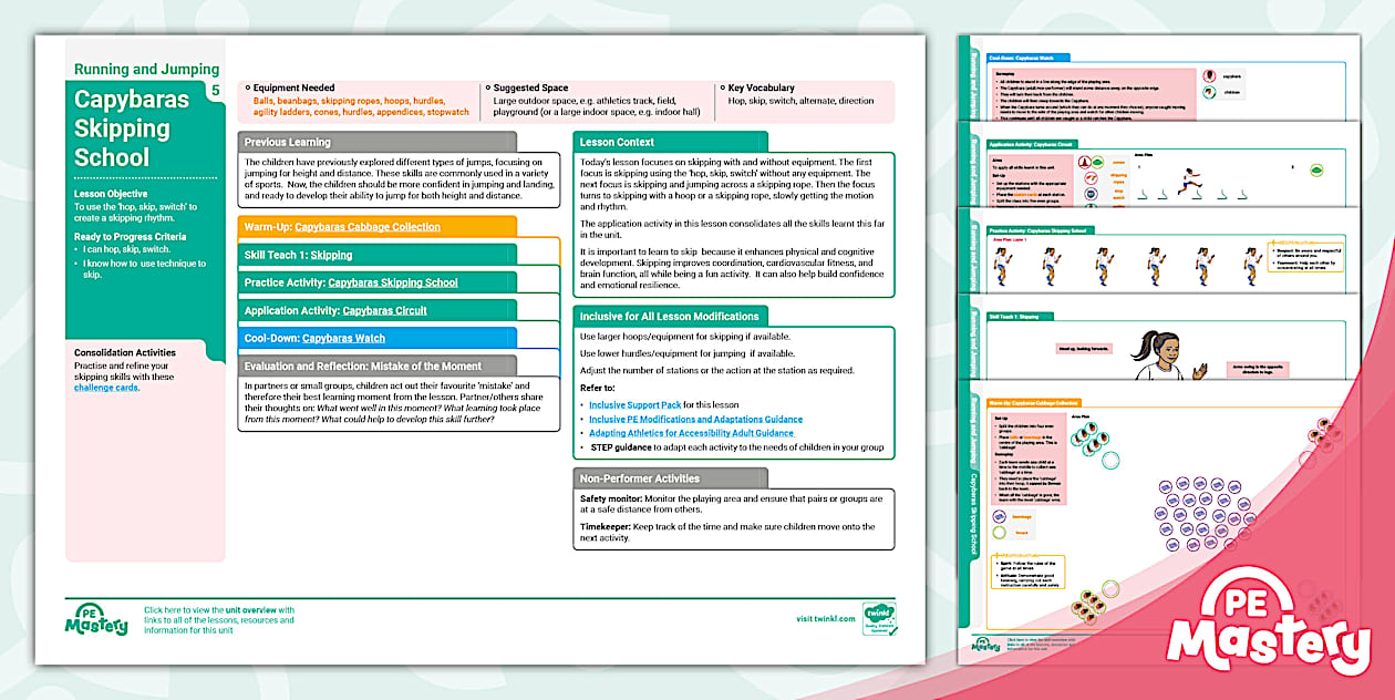 PE Mastery: Year 3 Running and Jumping Lesson 5 - Twinkl