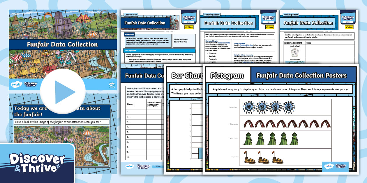 Funfair Data Collection Pack (teacher made) - Twinkl