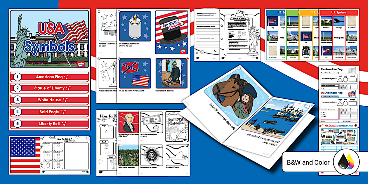 Patriotic Worksheets Pack for K-2nd Grade | Twinkl USA