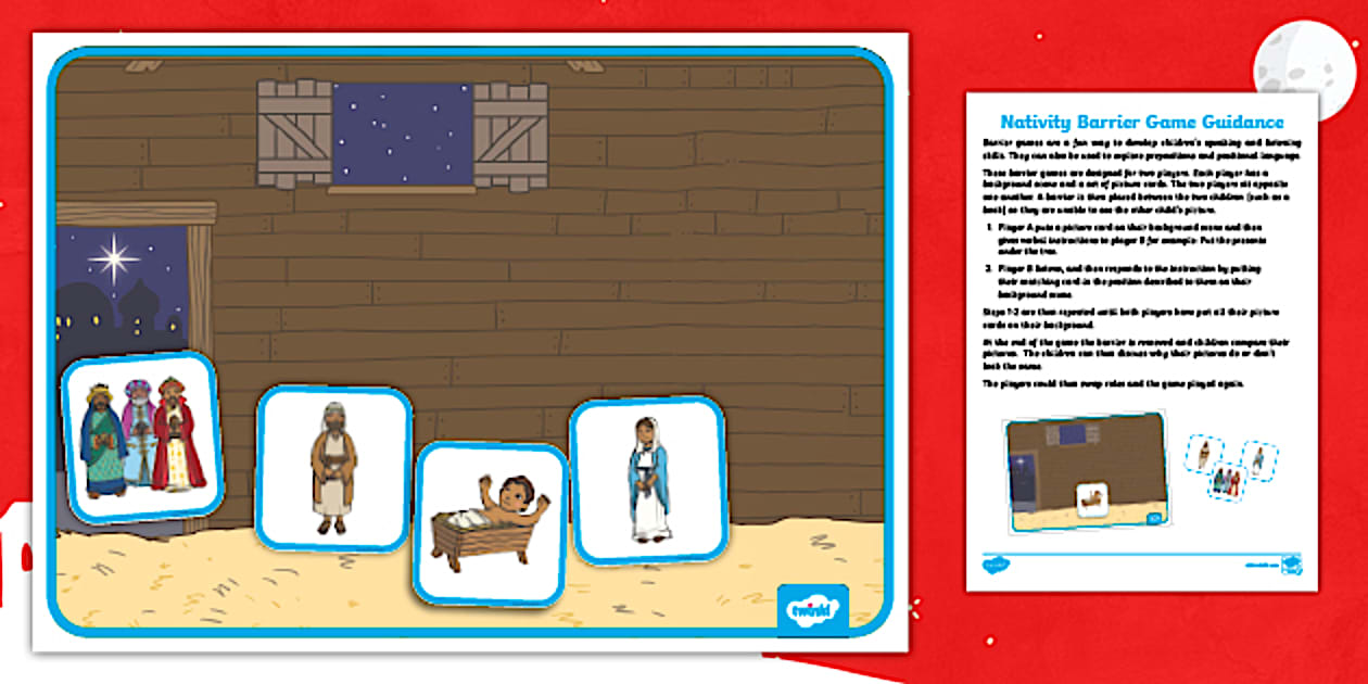 Nativity Game | Festive Barrier Game Activity (teacher made)