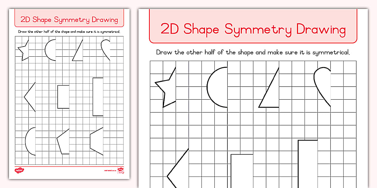 Symmetry 2D Geometric Shapes (teacher made) - Twinkl