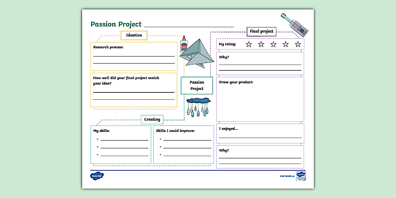 Passion Project Evaluation Mind Map (teacher made) - Twinkl