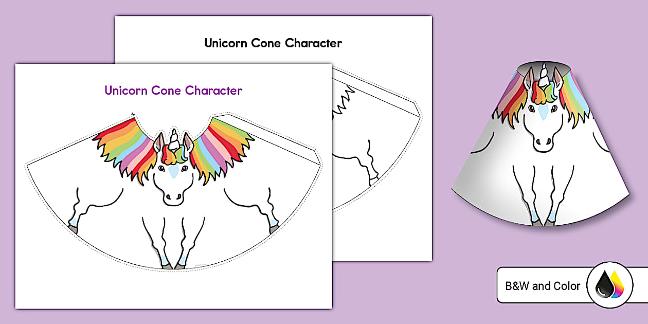 Unicorn Cone Creature (Teacher-Made) - Twinkl