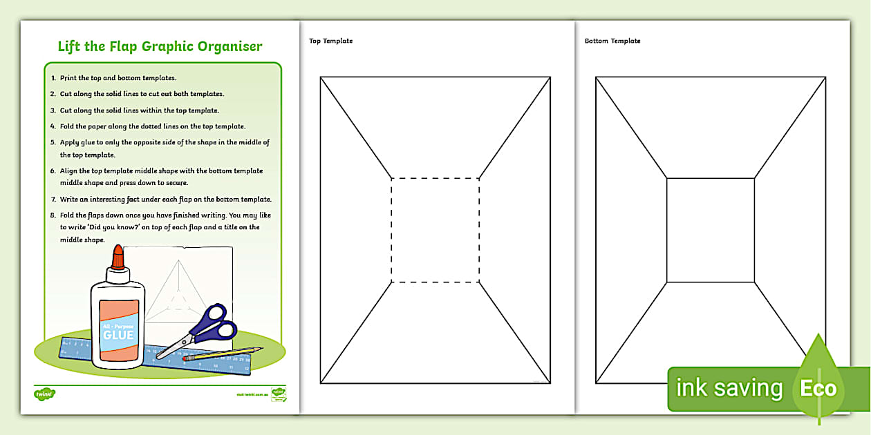 Rectangle Lift the Flap Graphic Organiser (teacher made)