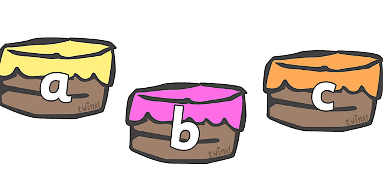 Cursive A-Z Alphabet on Cakes (teacher made) - Twinkl