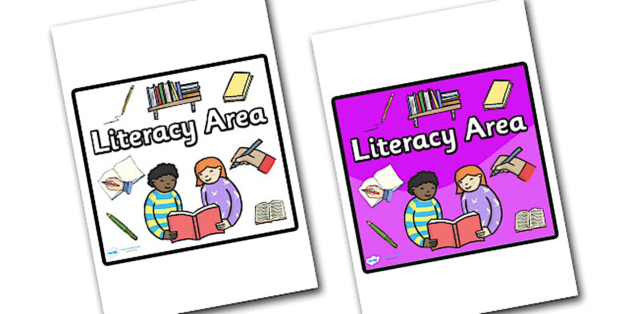 Editable Literacy Area Sign (Hecho por educadores) - Twinkl