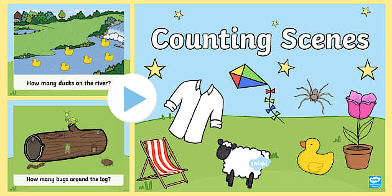 FREE! - Twinkl x ClassPoint Counting Scenes PowerPoint 1-10