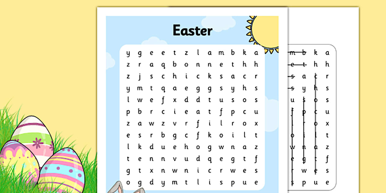 Easter Fair Word Search (teacher made) - Twinkl