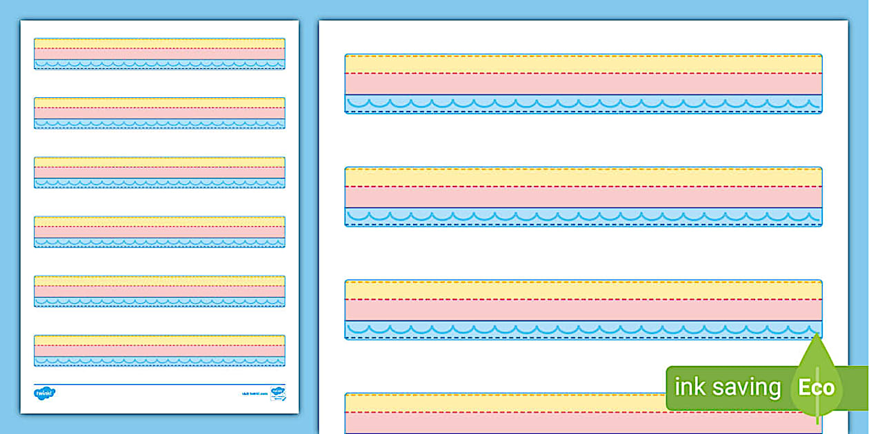 Sun, Boat and Water Handwriting Lines Activity Sheet
