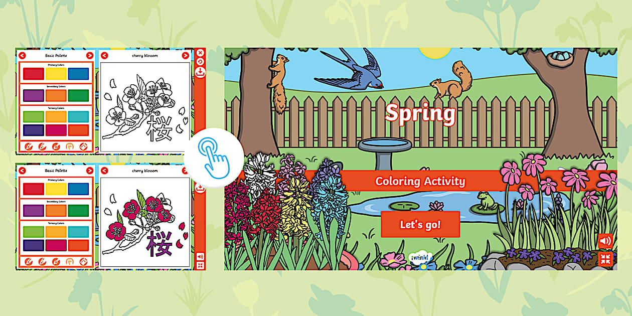 Spring Interactive Coloring (creat de profesori) - Twinkl