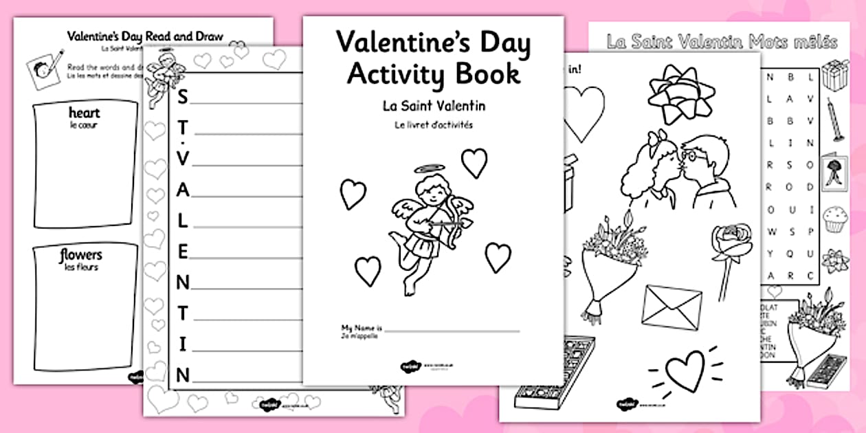 Valentine's Day Themed Activity Book French Translation
